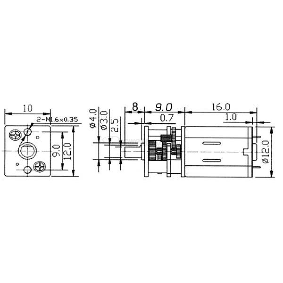 Micro Getriebemotor 1000:1