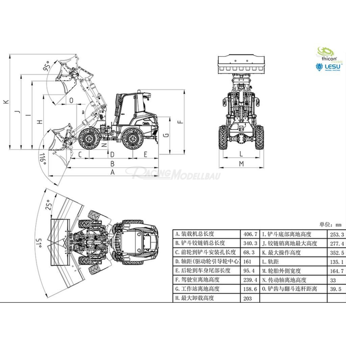 Mini-Radlader MCL-8 RTR gelb/grau - Modelle - Baumaschinen - Truckmodellbau