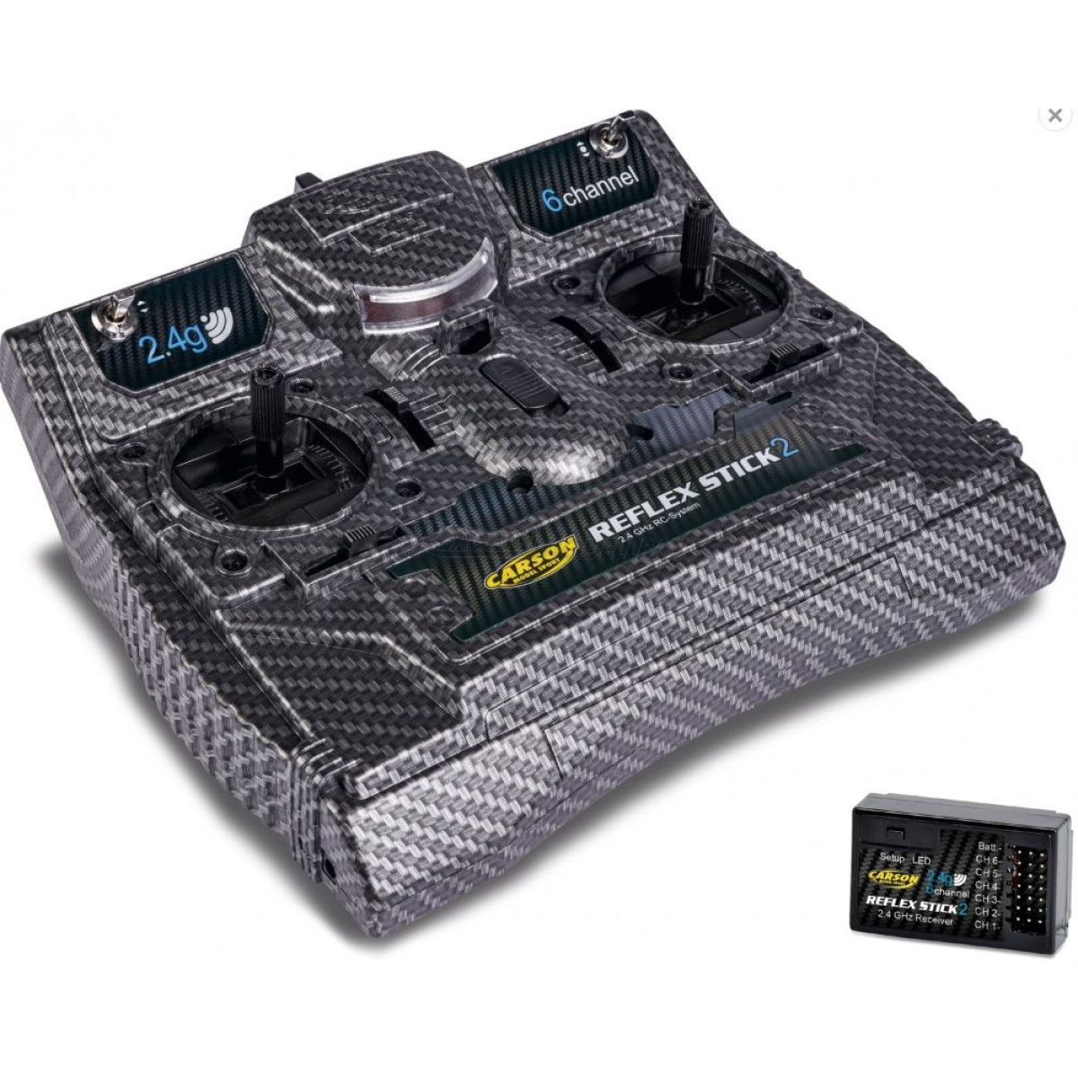 Reflex Stick II 2.4GHz 6CH Carbon - Fernsteuerungen/Servos