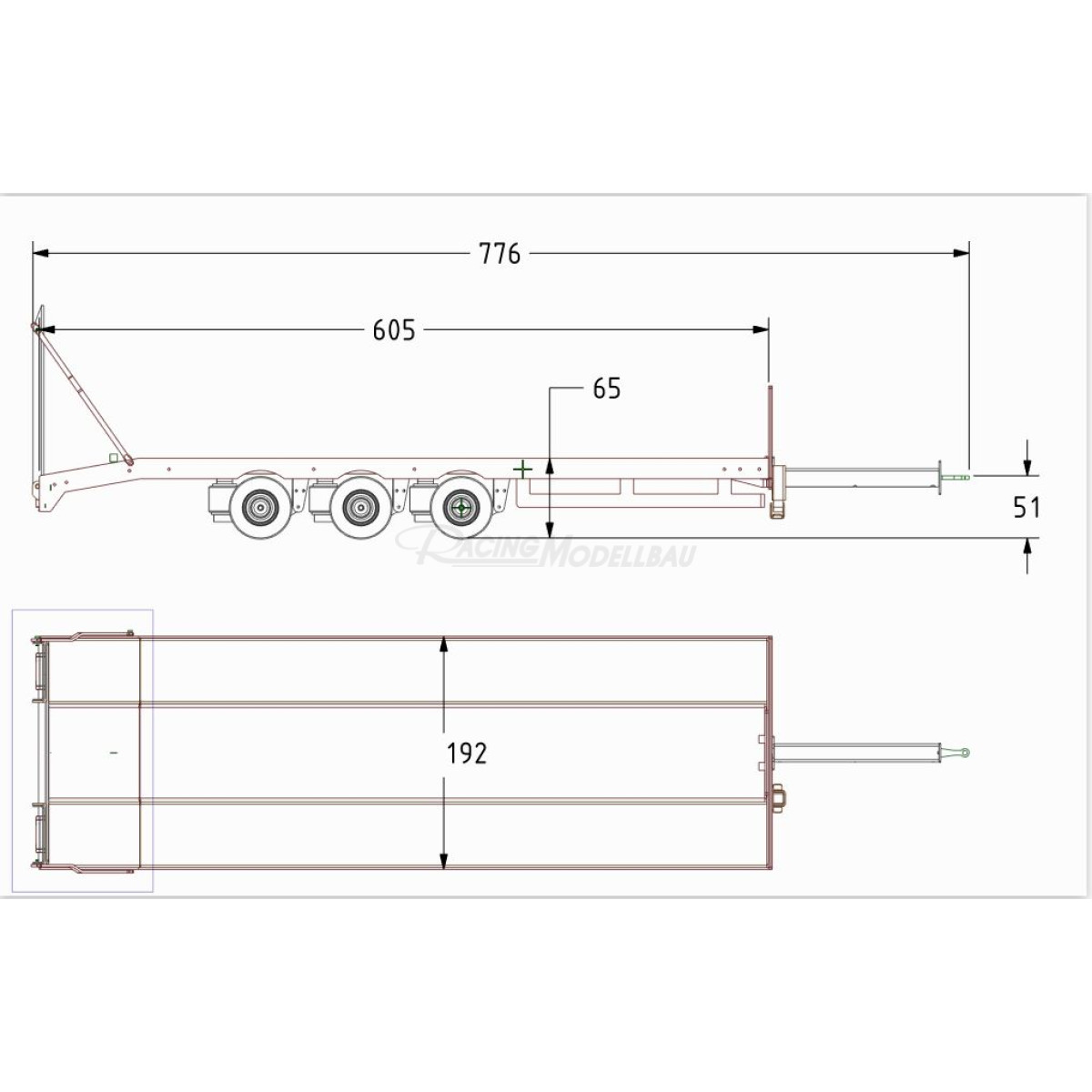 Lowbed Tridem Anhänger